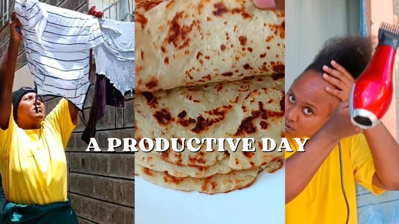 A PRODUCTIVE DAY: Making Pancakes / Lots Of Cleaning / Blow-drying My ...