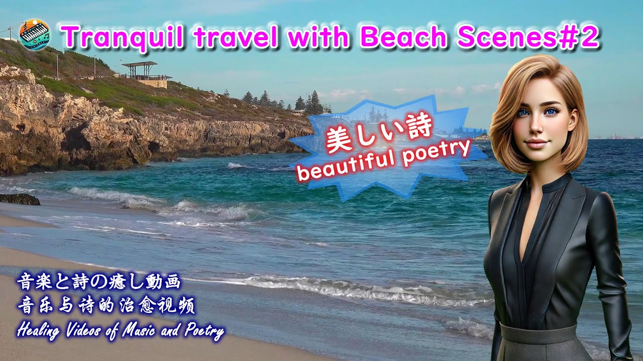 [No mid-roll ads]Healing Videos of Music and Poetry(17 tracks) | Tranquil travel with Beach ...