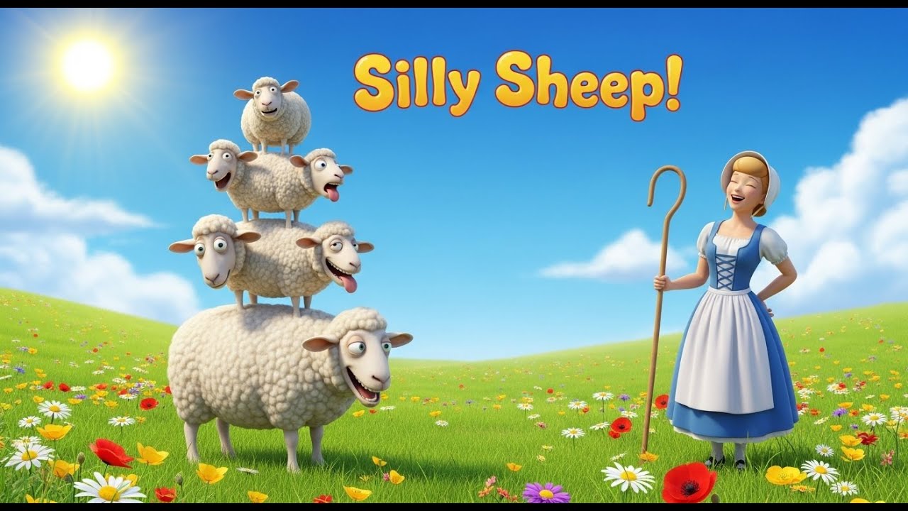 Little Bo-Peep Kids Cartoon | Engaging Learning Rhyme with Cute Sheep ...