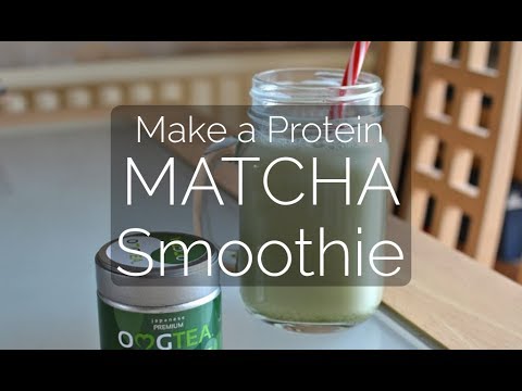Making an OMGTea Protein Matcha Smoothie with Beth Heddle - YouTube