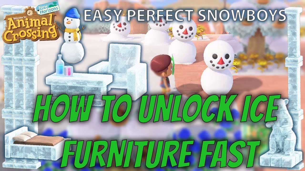 HOW TO GET THE ICE FURNITURE IN NEW HORIZONS! Easy trick for making ...