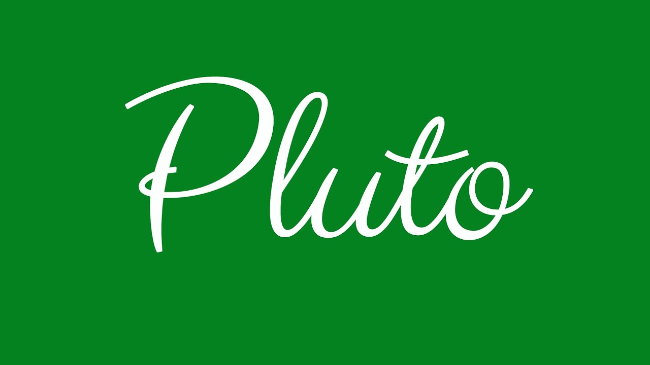 Learn how to Sign the Name Pluto Stylishly in Cursive Writing - YouTube