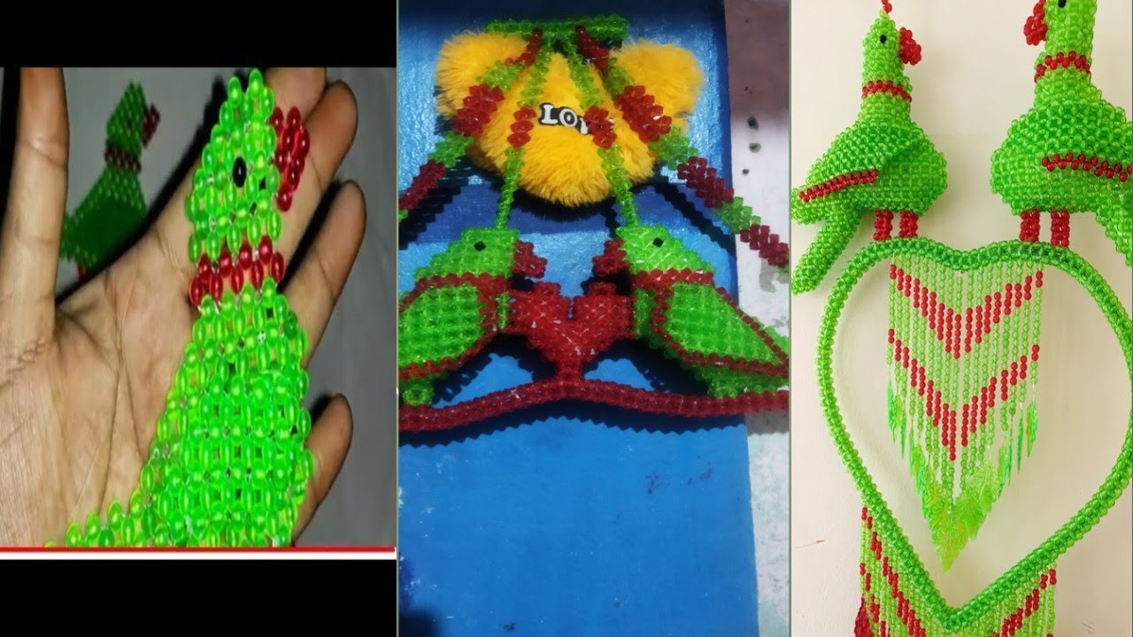 How to make moti parrot design.... 🦜🦜moti tota work 🦜🦜 - YouTube