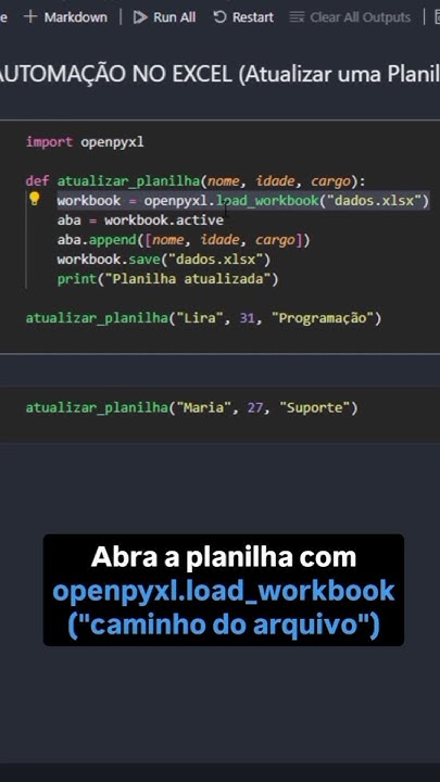 Atualizando planilhas do Excel automaticamente com Python | #shorts - YouTube