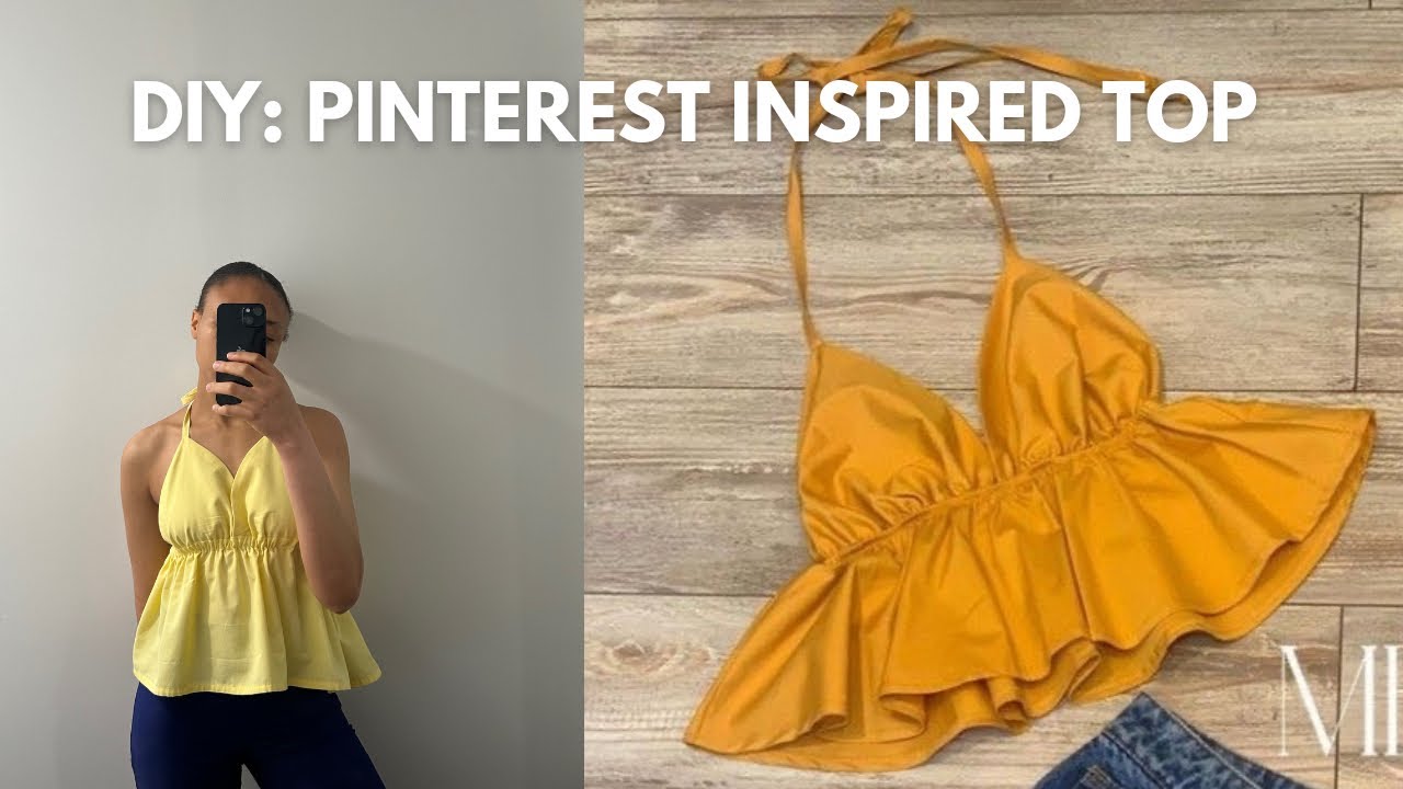 DIY Pinterest inspired halter neck, backless top (beginner friendly ...