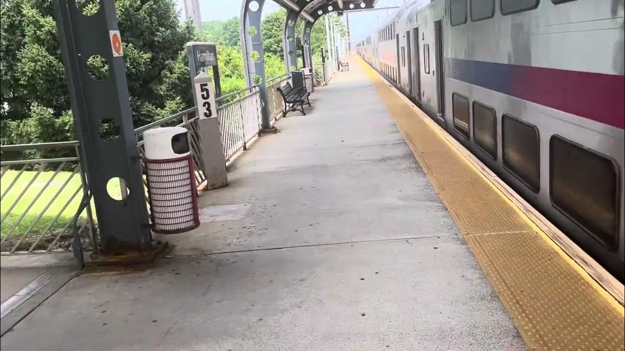 NJ Transit Northeast Corridor Local Train #3845 to Trenton arriving Hamilton w/Multilevels - YouTube