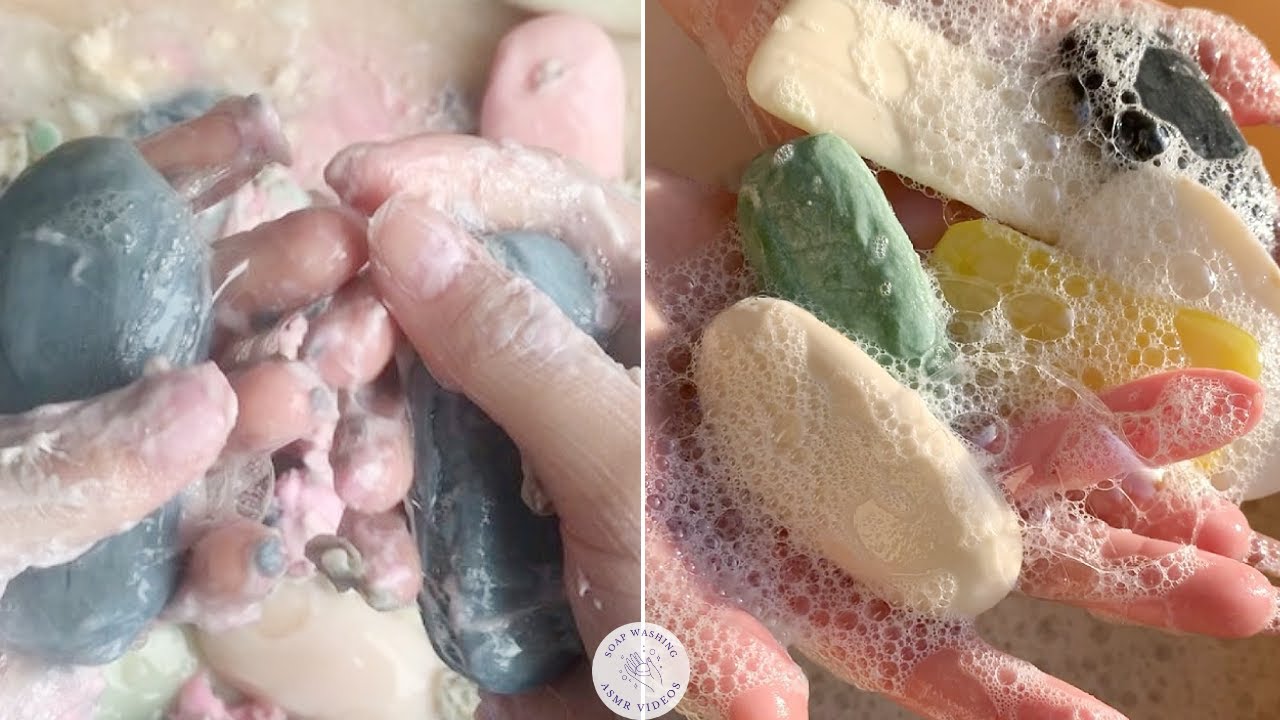Mushy Soaked Soap - Satisfying Stress Relief ASMR Video #1 - YouTube