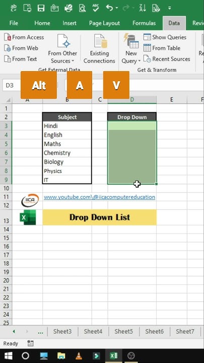 Drop down list in excel | Data validation in excel #shorts #youtubeshorts #excelshorts # ...