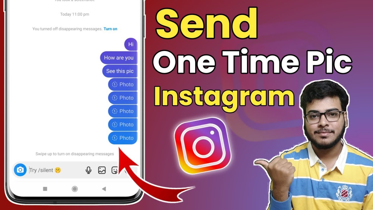 How To Send One Time Pic On Instagram | Instagram Par View Once Photo ...