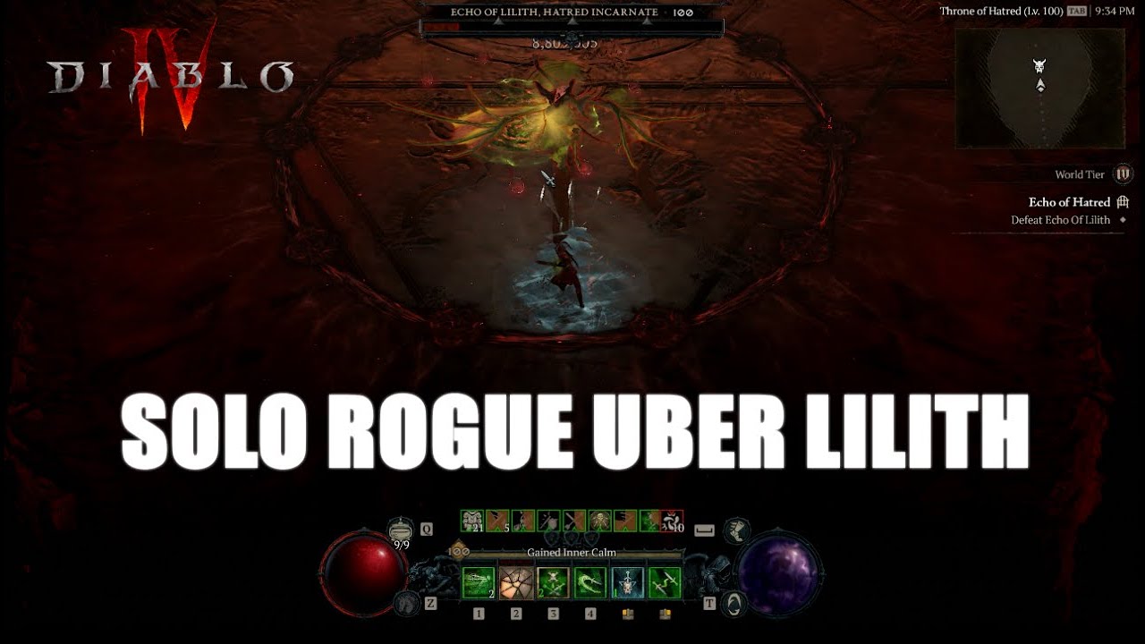 Diablo 4 - Solo Rogue Uber Lilith Speed Kills With Stagger Method (2nd ...