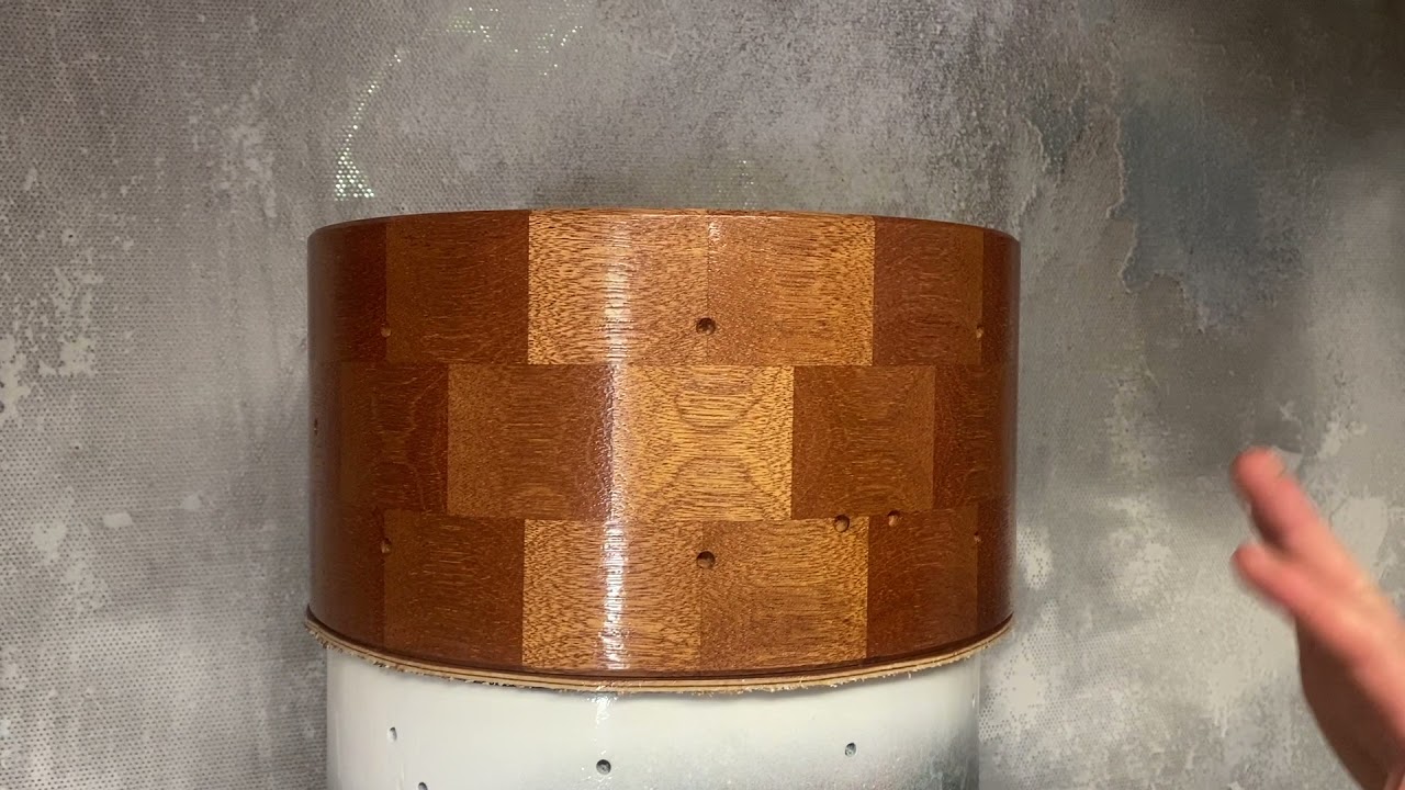 Honduran mahogany shell made from recycled wallboards - YouTube