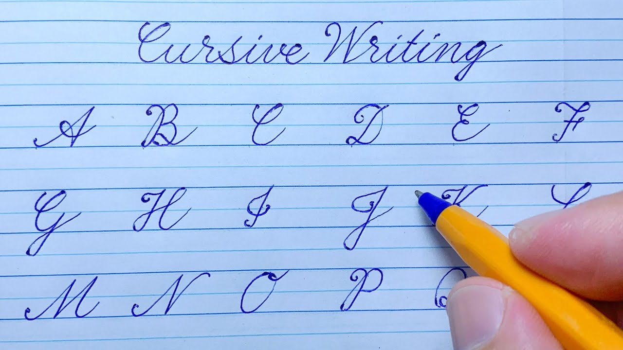 How to write in cursive | Cursive Writing a to z | Cursive handwriting ...