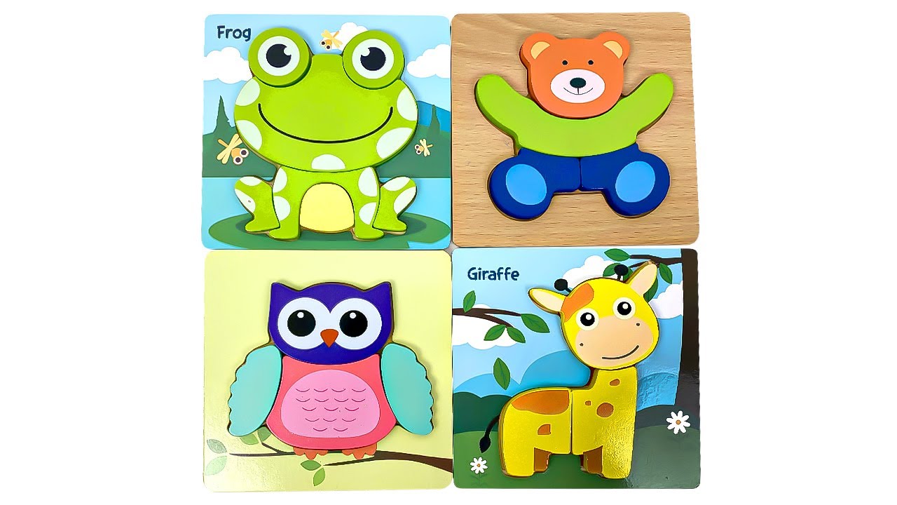 Best Learn Shapes with Animals Shape Matching Puzzle | Preschool ...