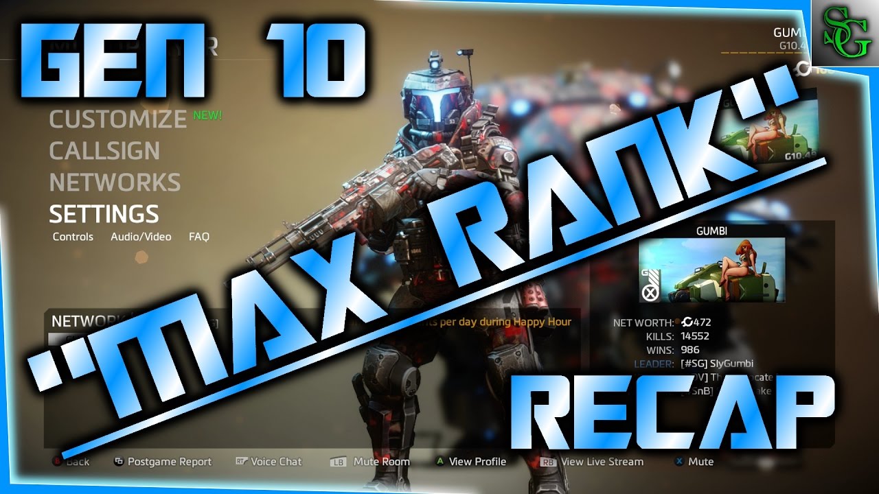 Titanfall 2 - Gen 10 (MAX RANK) Recap - Guns, Titans, Loadouts, Trends ...