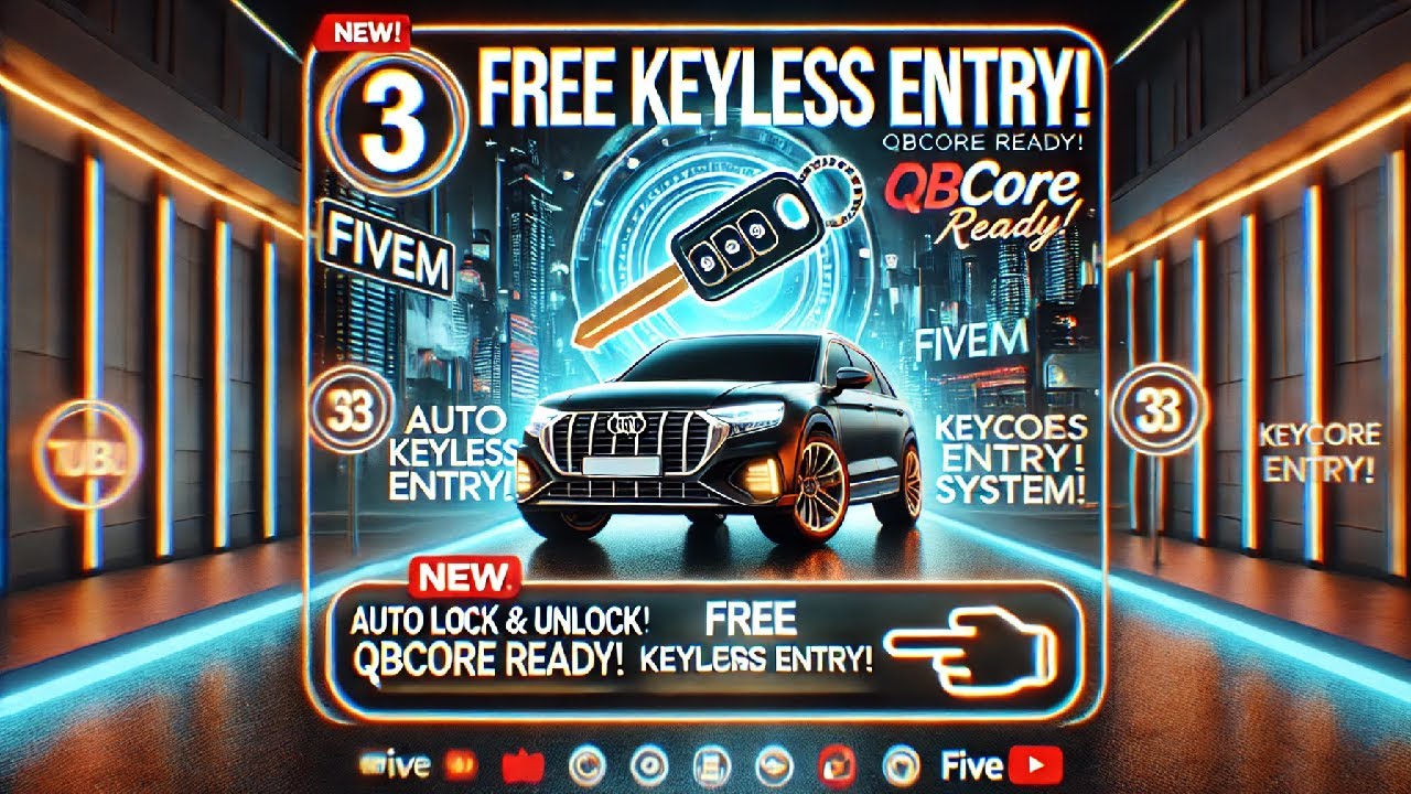🚗🔑 FREE QBCore Vehicle Keyless Entry | Auto Lock & Unlock | MJ ...