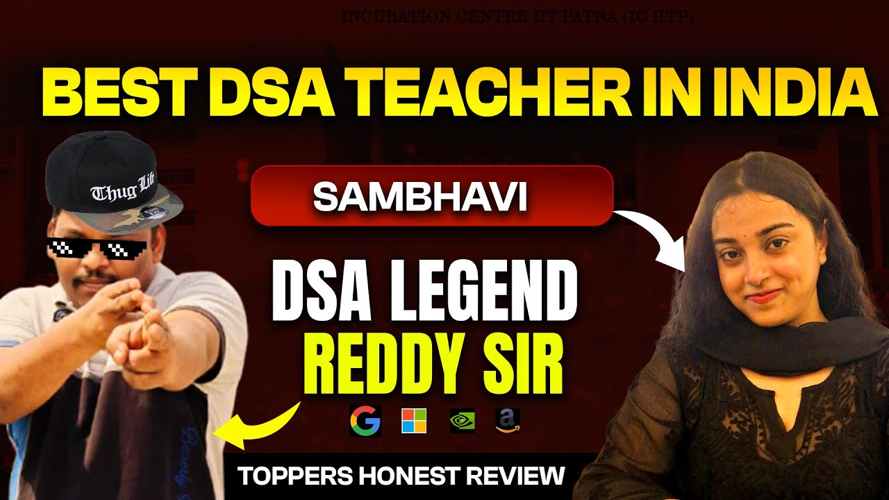 Best DSA teacher in India | DSA Legend | Reddy Sir | Toppers honest review #dsa #gateresult ...