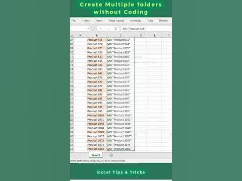 Automatically create 1000 Folders from list in Excel in 30 SECONDS #shorts #exceltips # ...
