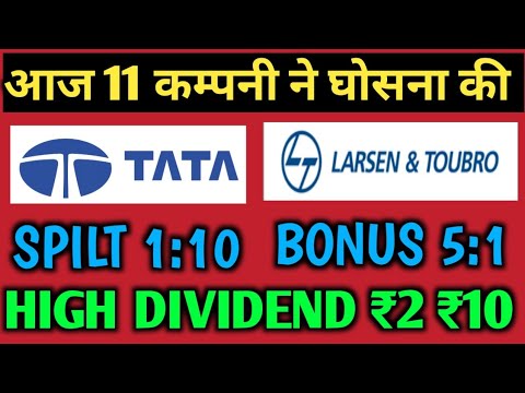 L&T Ltd • TATA • 10 Stocks Declared High Dividend, Bonus & Split With Ex Date's #stockenger ...