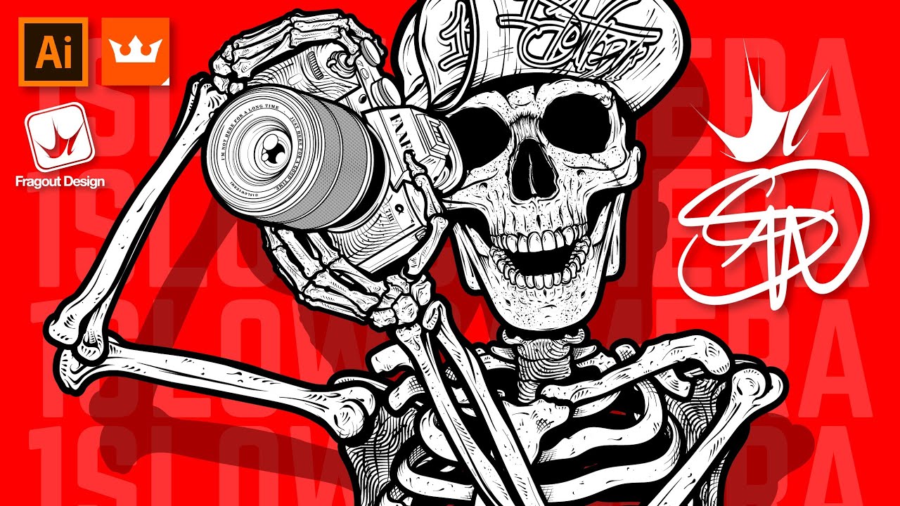 1SLOWCAMERA Racing Photographer Vector Illustration & Shirt Design by ...