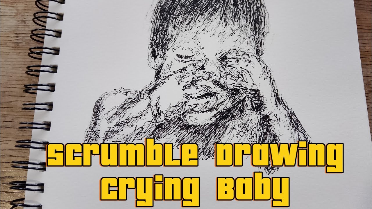 Scrumble Drawing Crying Baby#scrumbledrawing #cryingbaby - YouTube
