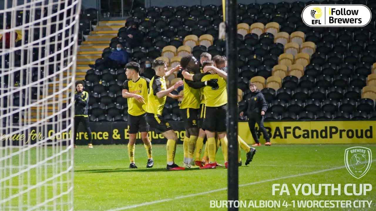 FA YOUTH CUP | Burton Albion 4-1 Worcester City - YouTube