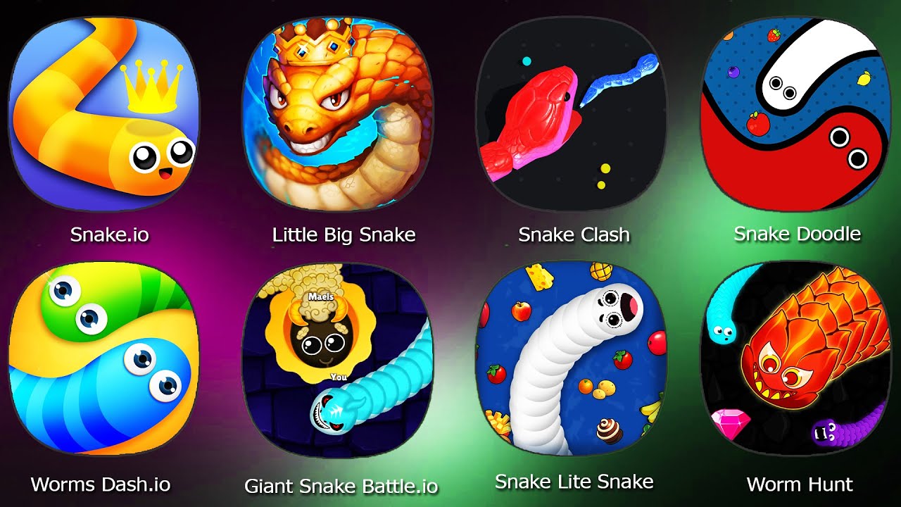 Snake Clash,Little Big Snake,Snake io,Snake Doodle,Worms Dash io,Worm ...