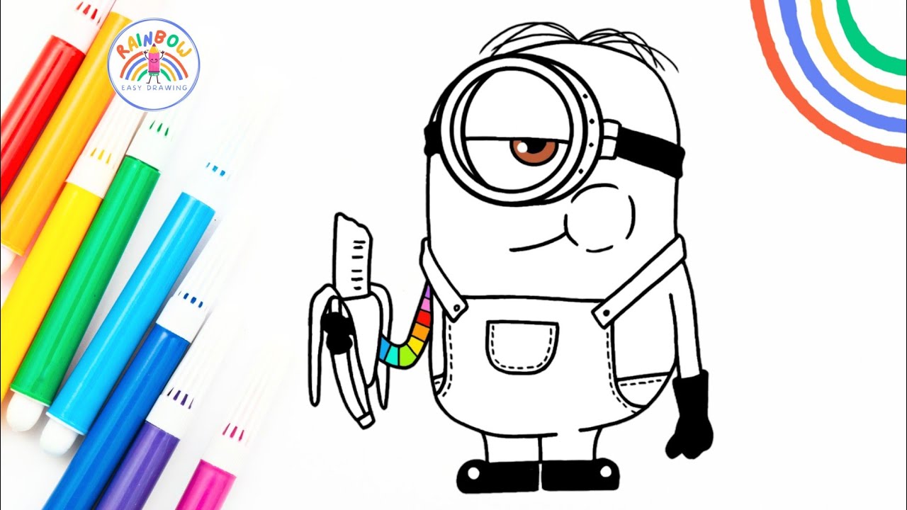 Minion Eating Banana Drawing