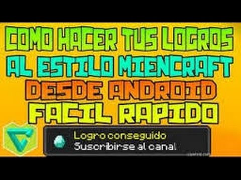 Como Hacer Logros de Minecraft como en pc Personalizado desde Androiid ...