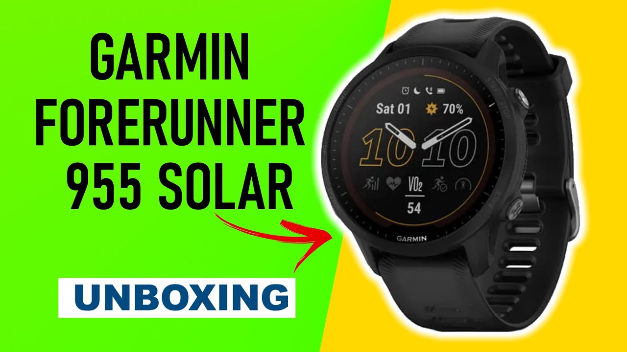 Garmin Forerunner 955 Solar Black Unboxing 4K (010-02638-20) - YouTube