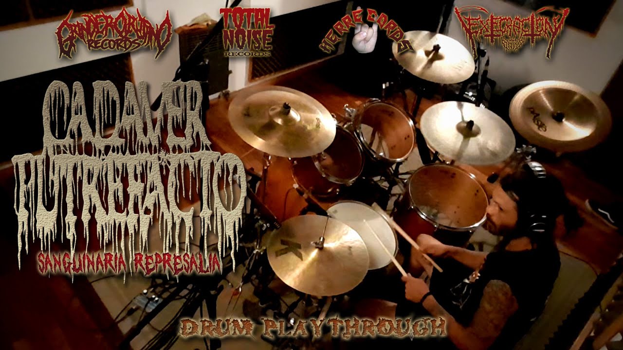 CADAVER PUTREFACTO - Sanguinaria Represalia (Drum Playthrough) - YouTube