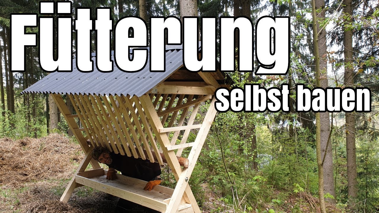 Futterkrippe selbst bauen - Bauplan Fütterung für Rotwild und Rehwild ...