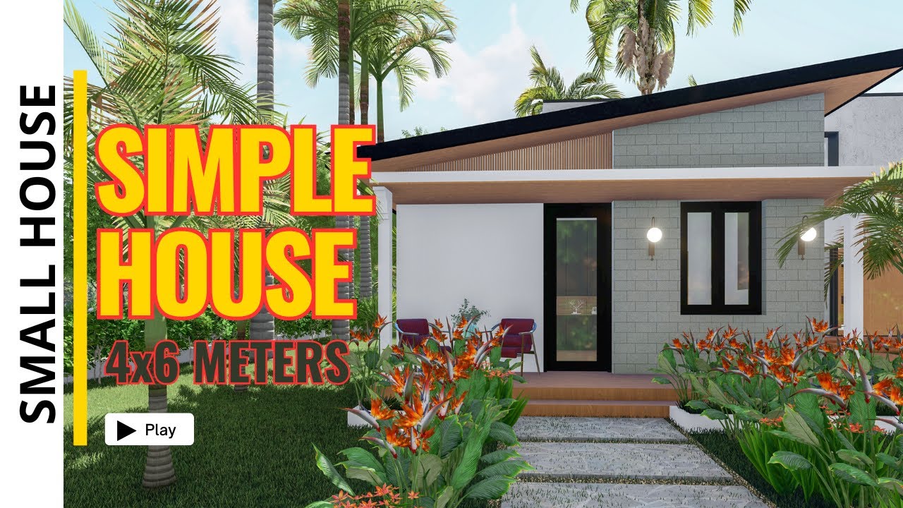 Simple Minimalist House Design!! (4x6 Meter) - YouTube
