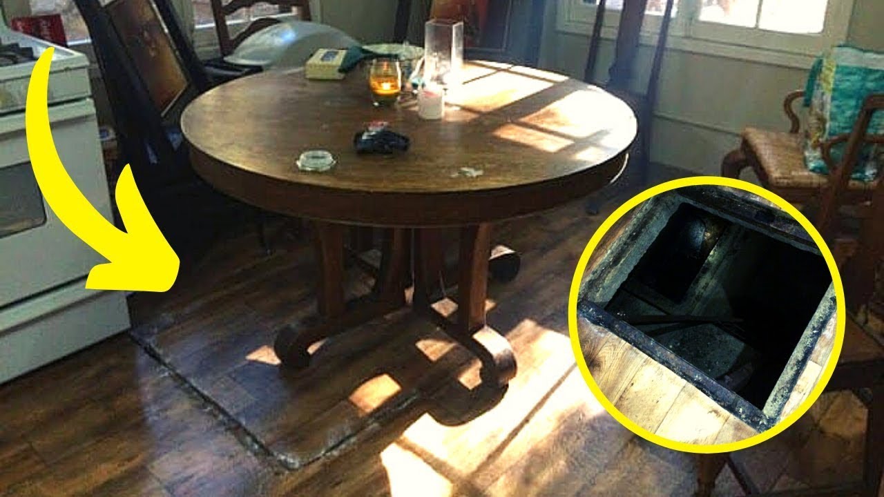 Man Opens Secret Door Under His Kitchen Table And Uncovers Some Hidden ...