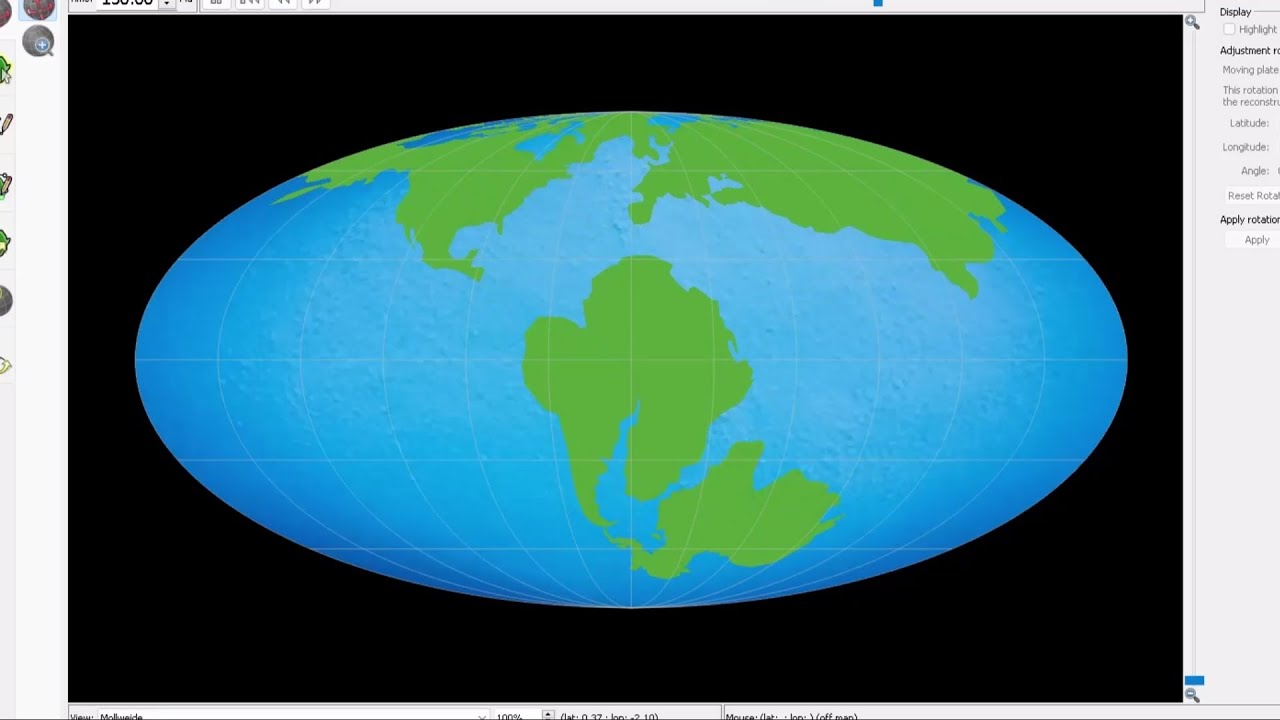 [OLD] Continental Drift Animation 350mya [GPlates] - YouTube