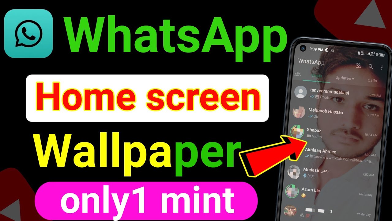 How To Set Wallpaper in WhatsApp Home Screen | WhatsApp Home Screen ...