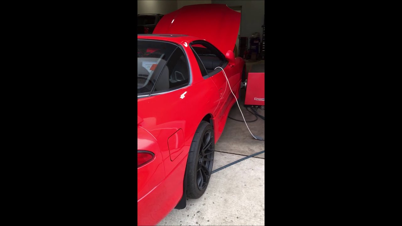 3000gt Dyno (Front wheel drive + Rear mount turbo) - YouTube