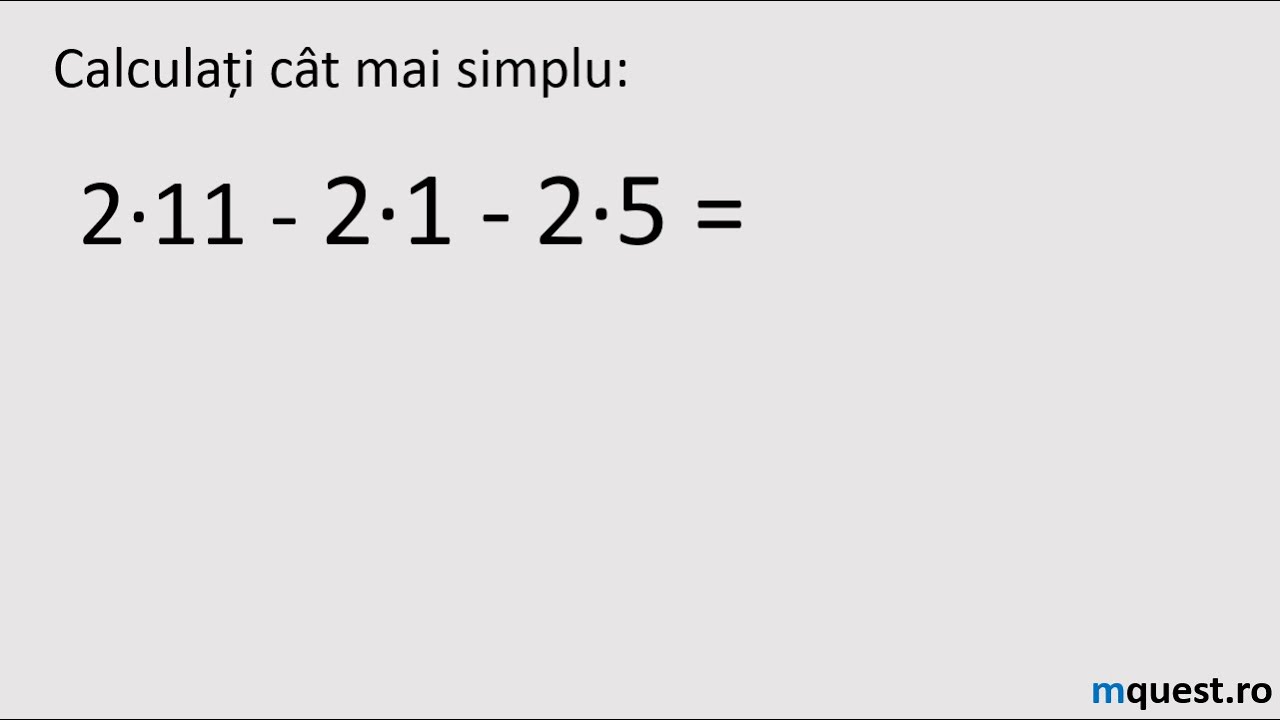 Factor Comun Exercitiul 1, matematica clasa a V-a - YouTube