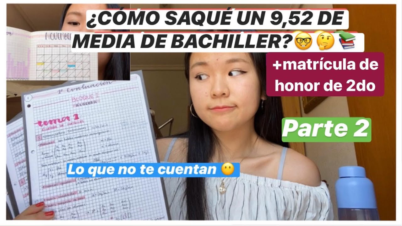 CÓMO SACAR BUENA NOTA EN BACHILLERATO | Fuera del estudio | Cómo saqué ...