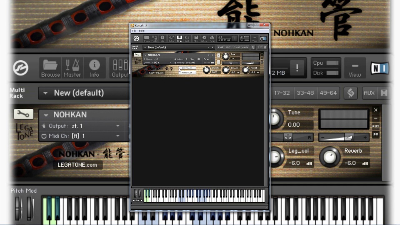 能管音源 NOHKAN - 能管 - for KONTAKT レガート演奏デモ/ NOHKAN for KONTAKT True Legato ...