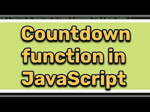 Countdown function in JavaScript | JavaScript | #coding #javascriptinterview #programming # ...