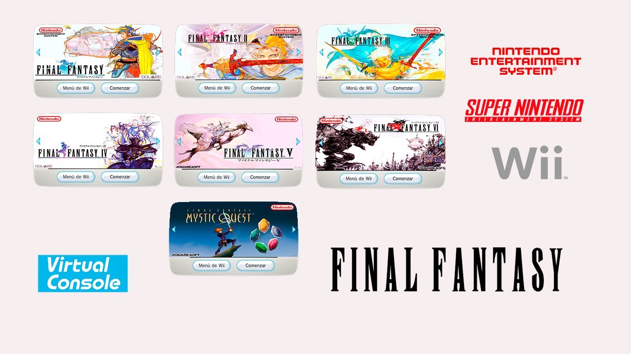 Colección Clásica Final Fantasy [Español] WAD [VC NES / VC SNES] Wii ...