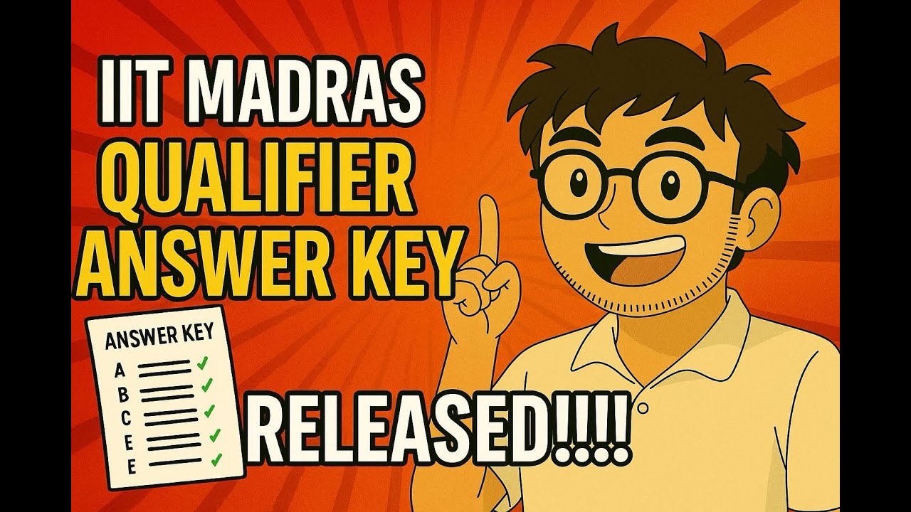 IIT Madras Qualifier 13th July 2025 Answer Key Released!!!! - YouTube