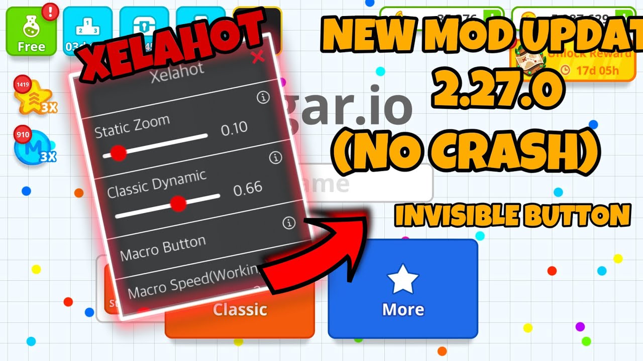 NEW UPDATE MOD IOS, XELAHOT+ INVISIBLE BUTTON + NO CRASH , VERSION 2.27 ...
