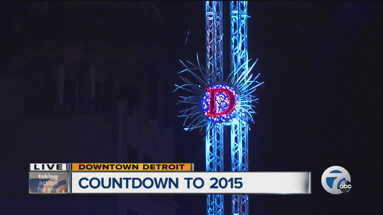 Countdown to 2015 in Detroit - YouTube