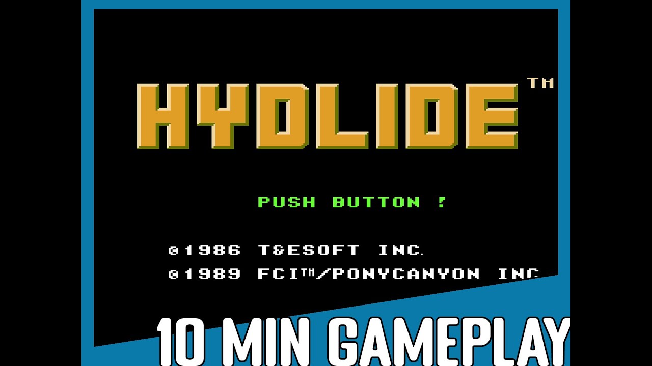 10 Minute Gameplay: Hydlide (1989) NES - YouTube