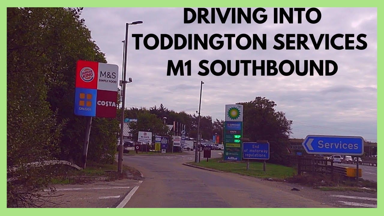🚗⛽Driving to Toddington Services | M1 motorway | MOTO Service Station ...