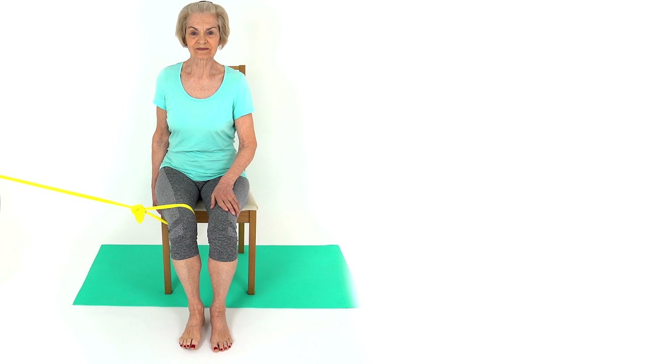 How to Strengthen Your Adductors Sitting with Band - YouTube