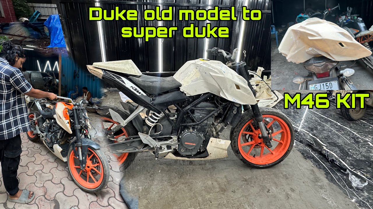 Converting KTM DUKE old model to a new bulky duke || M46 Kit installed ...