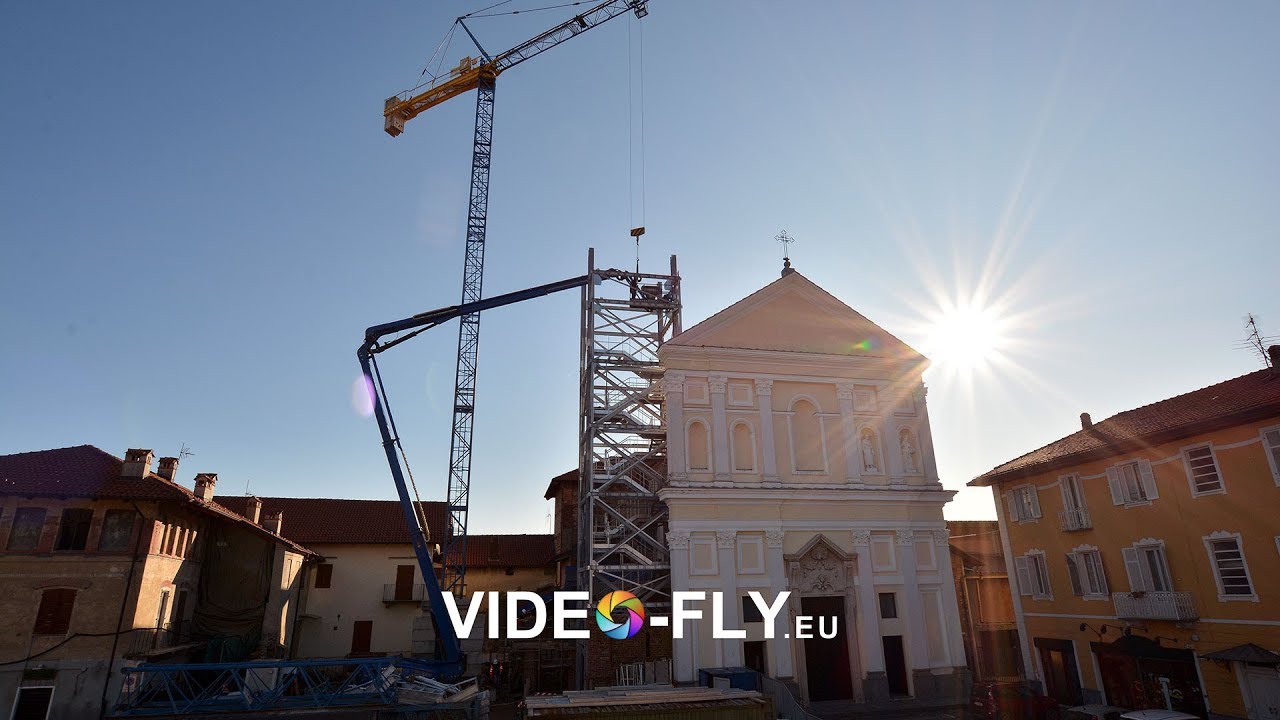 TimeLapse ricostruzione Campanile di Nole - Torino - YouTube