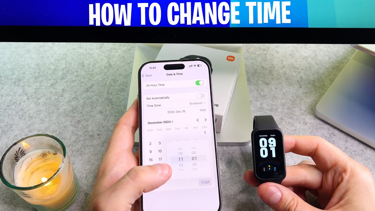 Xiaomi Smart Band 9 Active How to Change Time - YouTube